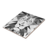 Geometric Lion Black and White Ceramic Tile | Zazzle