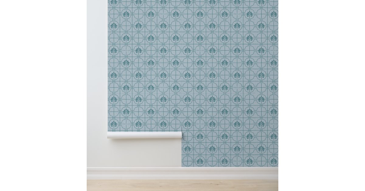 Geometric Lotus Grid Pattern - The White Lotus Wallpaper | Zazzle