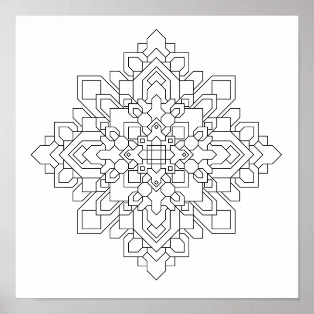 Geometric Mandala #2 Poster | Zazzle