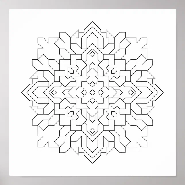 Geometric Mandala #6 Poster | Zazzle