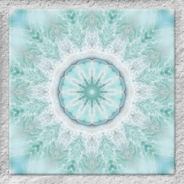 Geometric Mint Aqua Sea Star Bathroom Tile | Zazzle