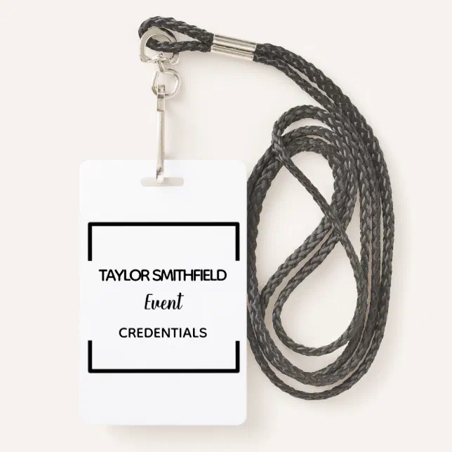 geometric modern badge VIP lanyard custom pass | Zazzle