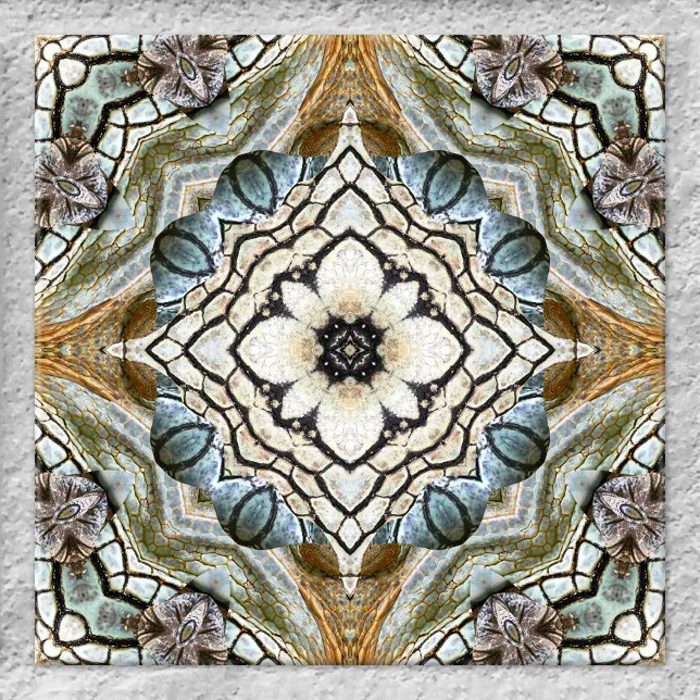Geometric Mosaic Animal Print Ceramic Tile | Zazzle