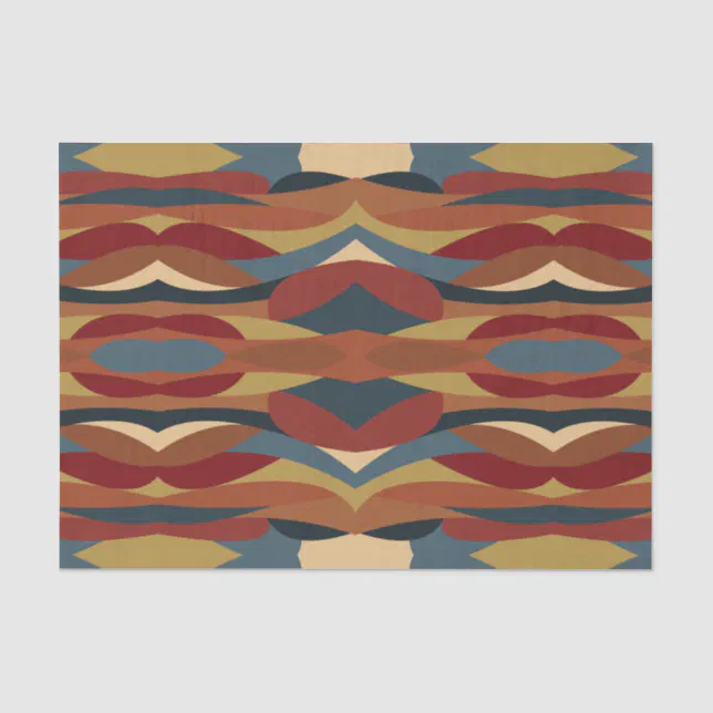 Geometric Opaque Stained Glass Style Abstract Tissue Paper | Zazzle