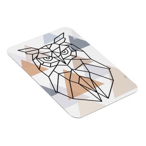 Geometric Owl Design Magnet | Zazzle