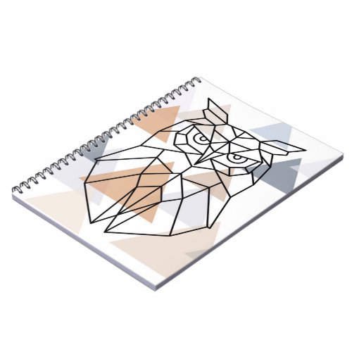Geometric Owl Design Notebook | Zazzle