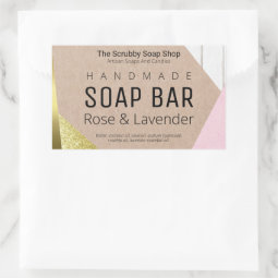 Geometric Patchwork Handmade Soap Labels | Zazzle