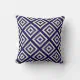 Geometric Pattern Cobalt Blue Throw Pillow | Zazzle