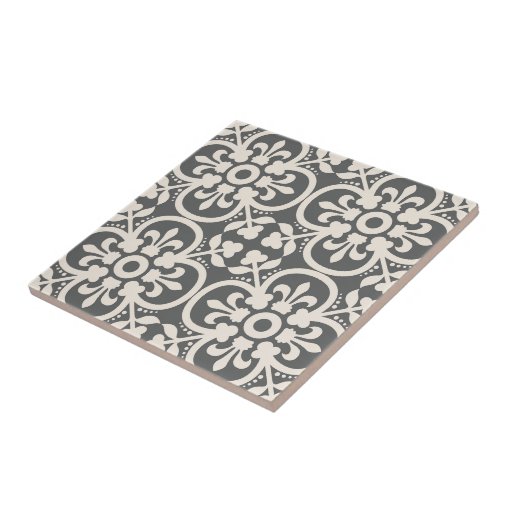 Geometric Pattern Decorative Quatrefoil Ceramic Tile | Zazzle