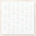 Geometric pattern in retro style glass coaster | Zazzle