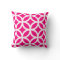 Geometric Pattern Pillow in Hot Pink | Zazzle