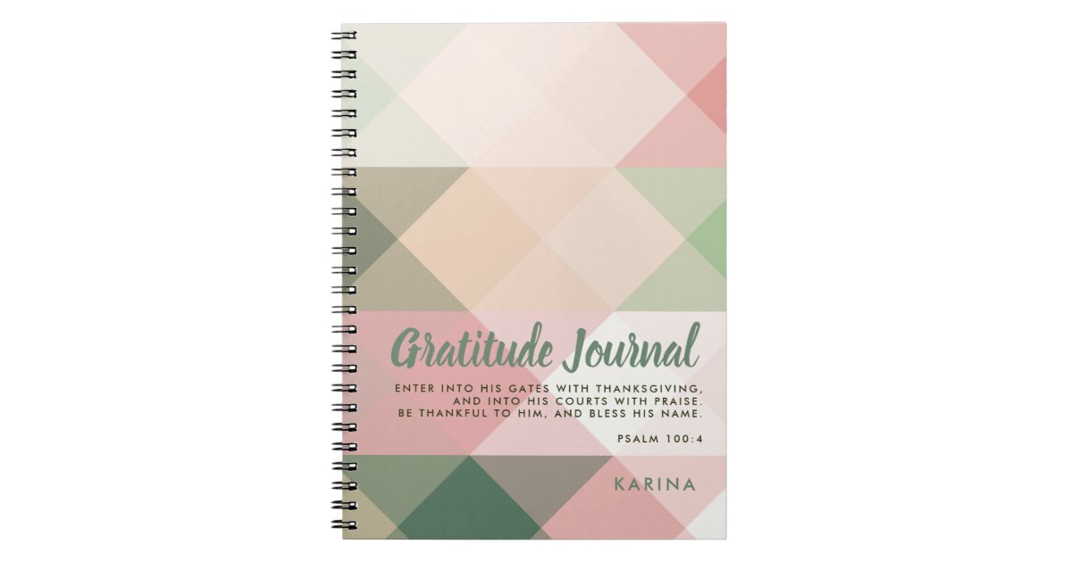 Geometric Pattern Scripture Gratitude Journal | Zazzle