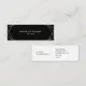 Geometric Pattern Silver Black Mini Business Card | Zazzle