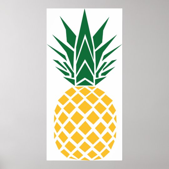 Geometric Pineapple Wall Art | Zazzle.com