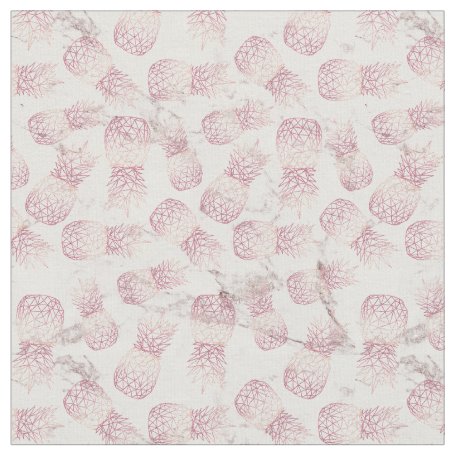 Rose Gold Pineapples Fabric | Zazzle