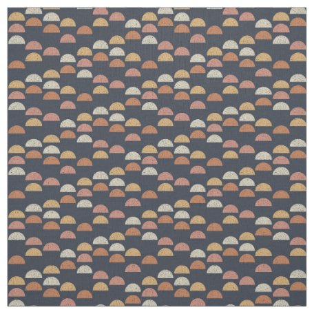 Vintage Geometric Circle Pattern Fabric | Zazzle