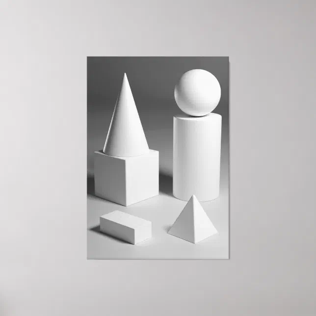 Geometric Shape Shading Canvas Print | Zazzle