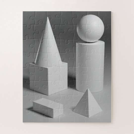 Geometric Shape Shading Jigsaw Puzzle | Zazzle.com
