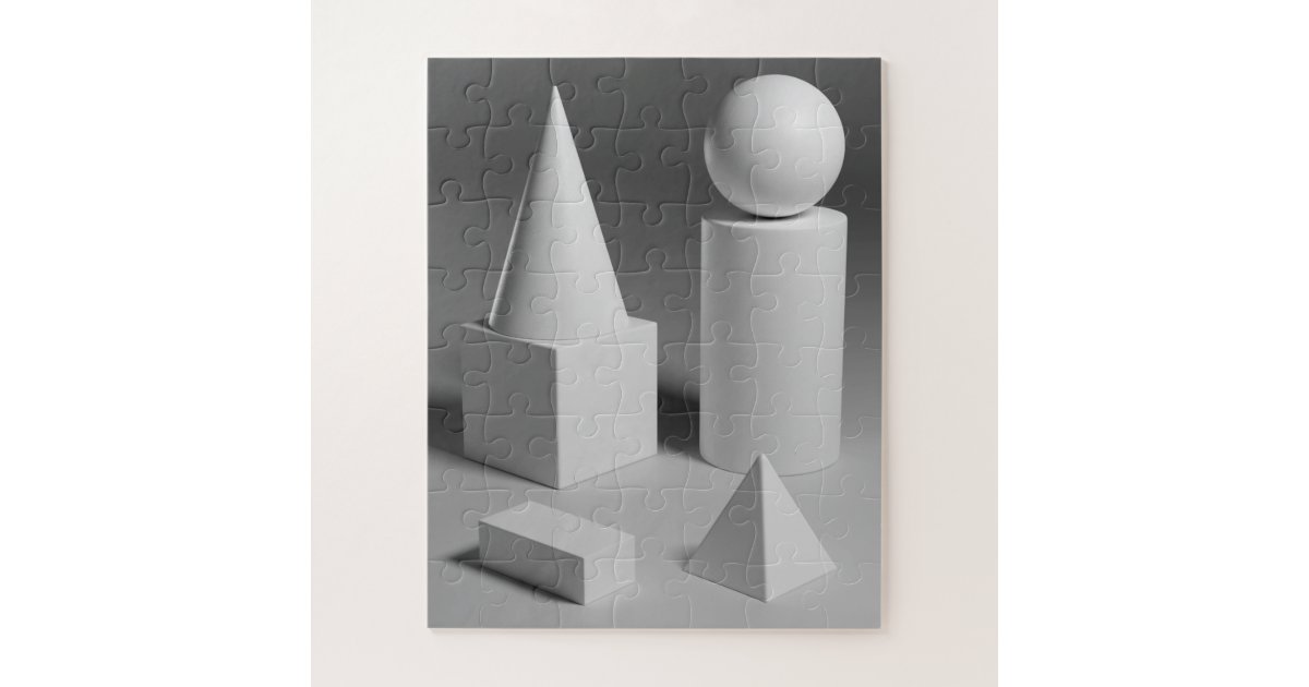 Geometric Shape Shading Jigsaw Puzzle | Zazzle