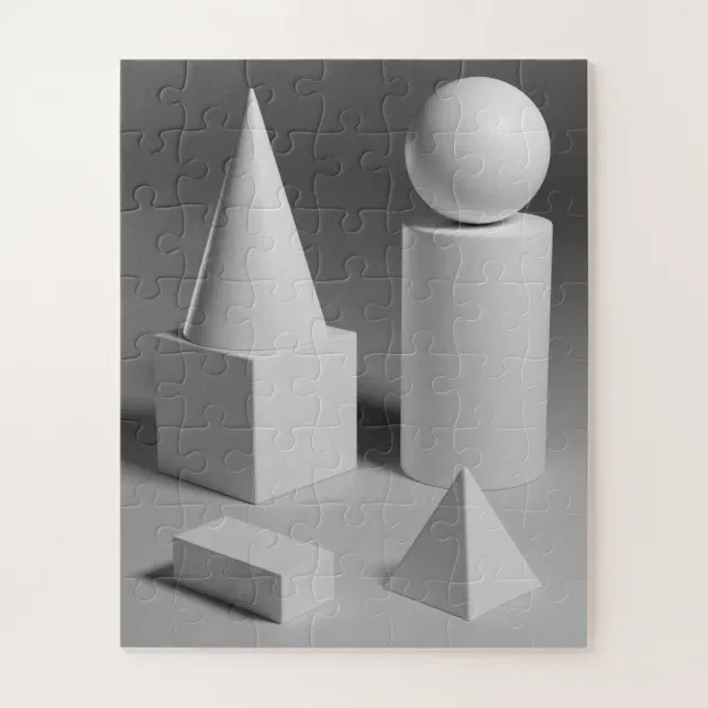 Geometric Shape Shading Jigsaw Puzzle | Zazzle