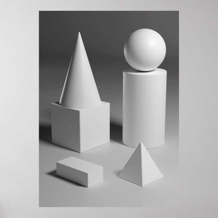 Geometric Shape Shading Poster | Zazzle.com