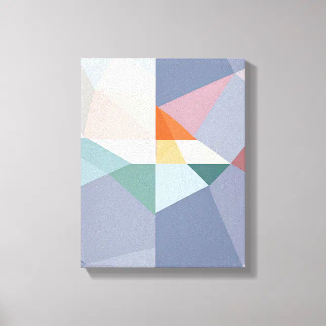 Geometric Shapes Modern Colorful Wrapped Art Canva Canvas Print | Zazzle