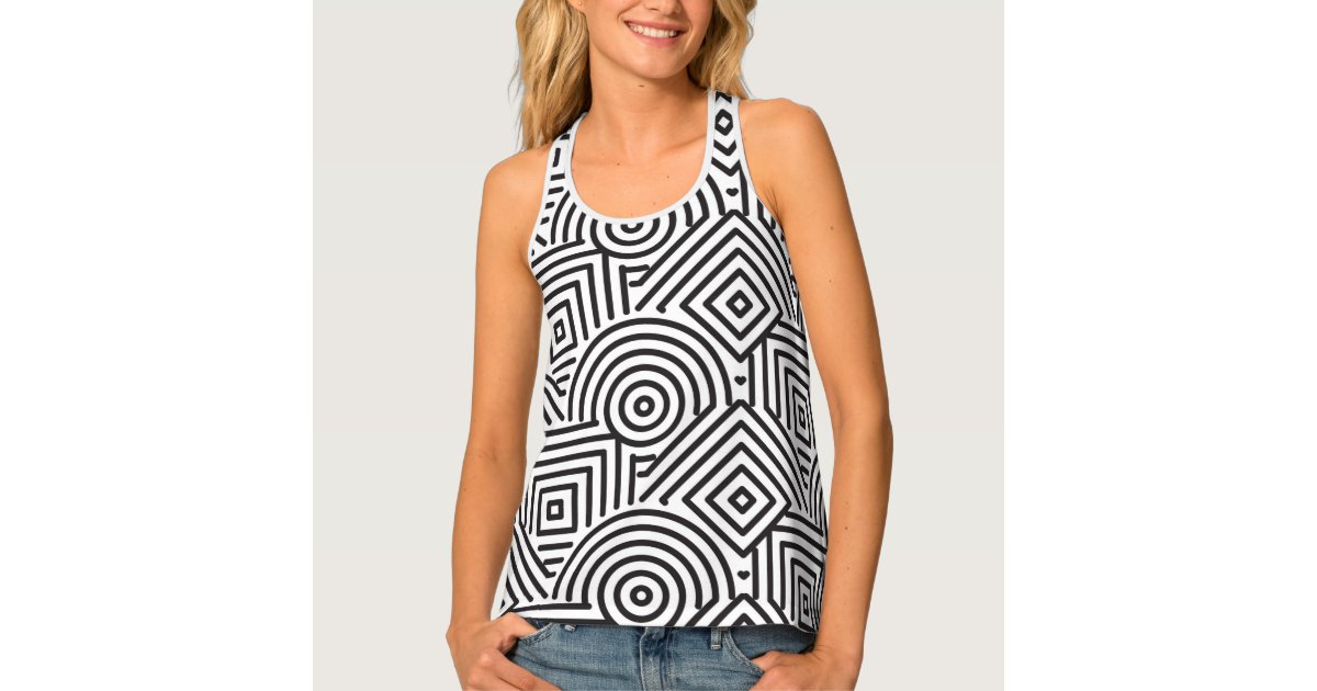 Geometric shapes pattern tank top | Zazzle