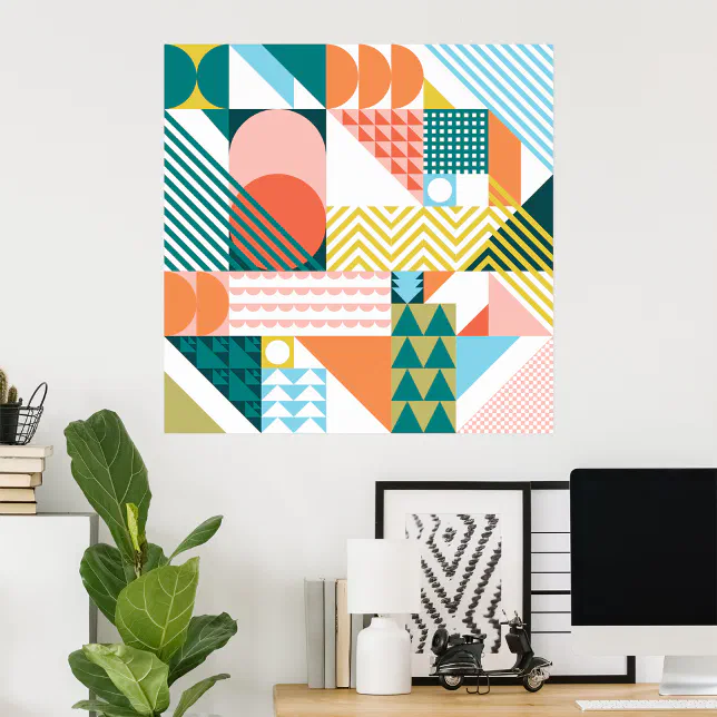 Geometric Shapes Poster | Zazzle