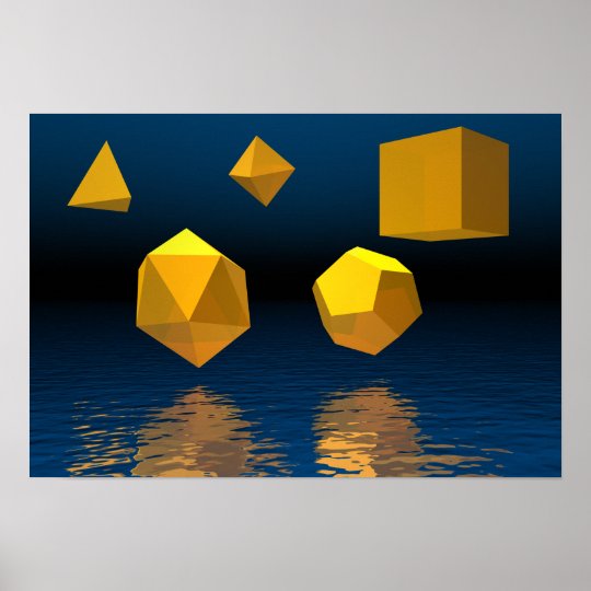 Geometric Solids Poster | Zazzle.com
