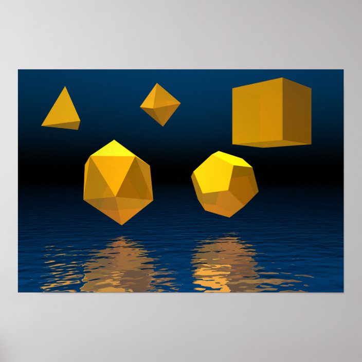 Geometric Solids Poster | Zazzle.com