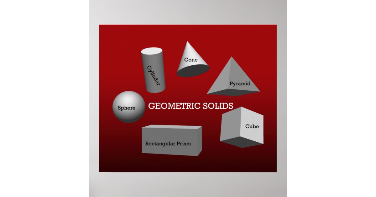 Geometric Solids *UPDATED* Poster | Zazzle