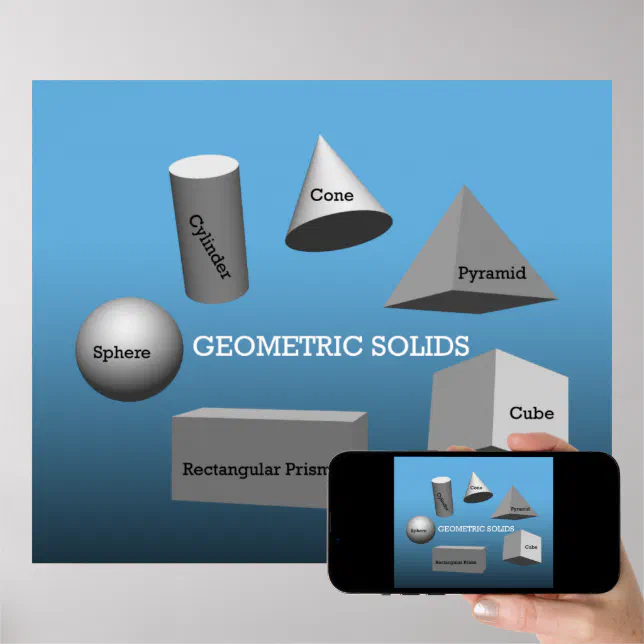 Geometric Solids *UPDATED* Poster | Zazzle
