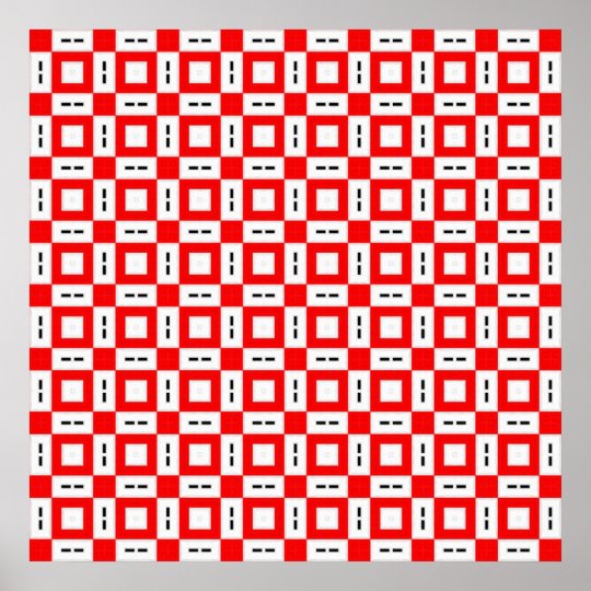 Geometric Squares and Rectangles Pattern Poster | Zazzle.com