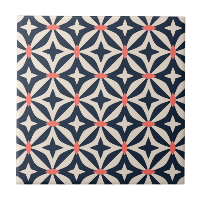 Geometric Star Pattern Ceramic Tile | Zazzle