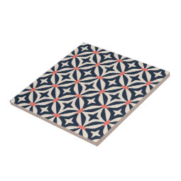 Geometric Star Pattern Ceramic Tile | Zazzle