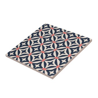 Geometric Star Pattern Ceramic Tile | Zazzle