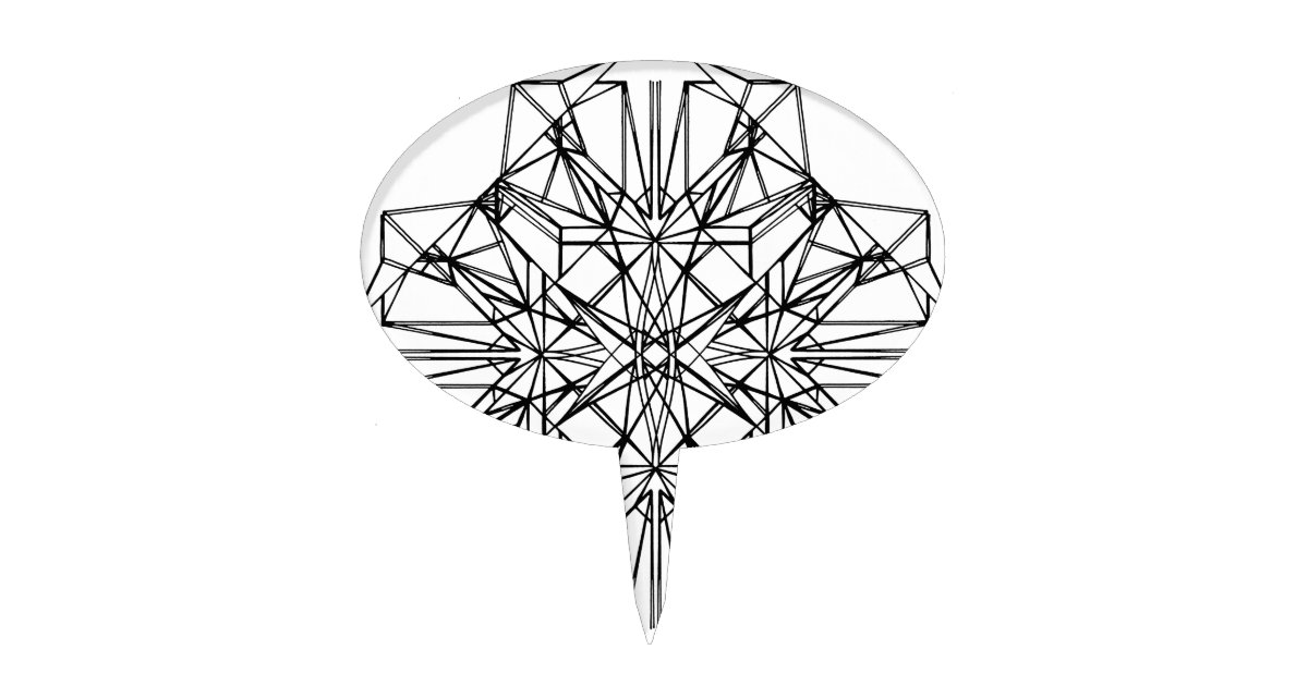geometric symmetry cake topper | Zazzle