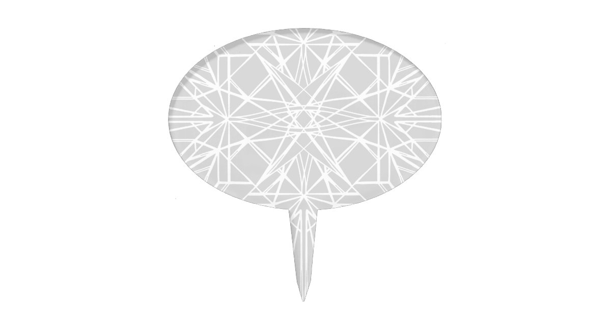 Geometric Symmetry Cake Topper | Zazzle