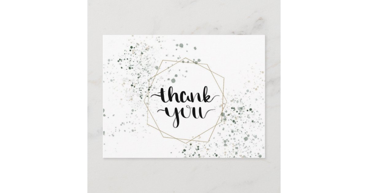 Geometric thank you card | Zazzle