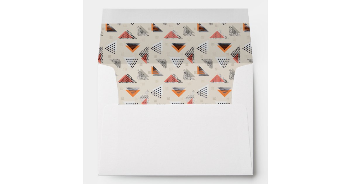 Geometric Triangle Hand Drawn Pattern Envelope | Zazzle
