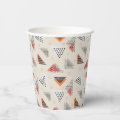 Geometric Triangle Hand Drawn Pattern Paper Cups | Zazzle