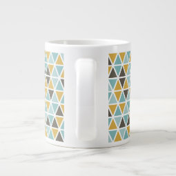 Geometric Triangle Pattern Giant Coffee Mug | Zazzle