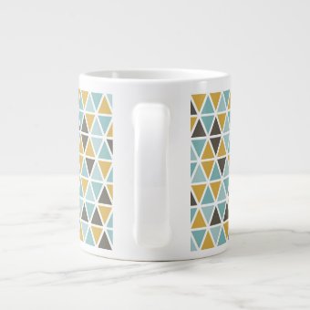 Geometric Triangle Pattern Giant Coffee Mug | Zazzle