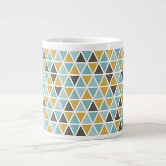 Geometric Triangle Pattern Giant Coffee Mug | Zazzle