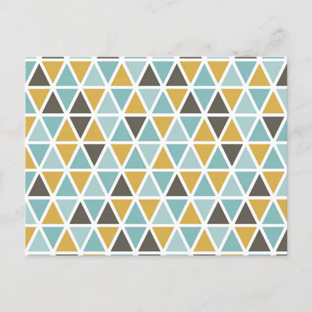Geometric Triangle Pattern Holiday Postcard | Zazzle