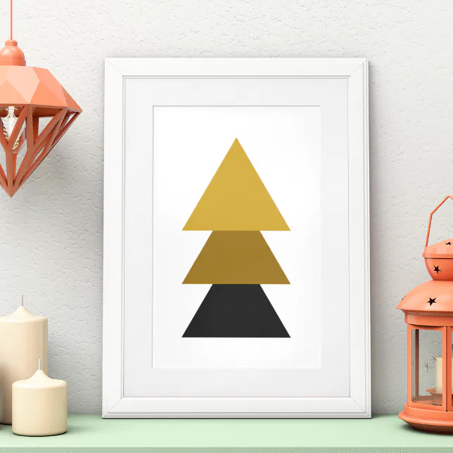 Geometric Triangle Poster | Zazzle