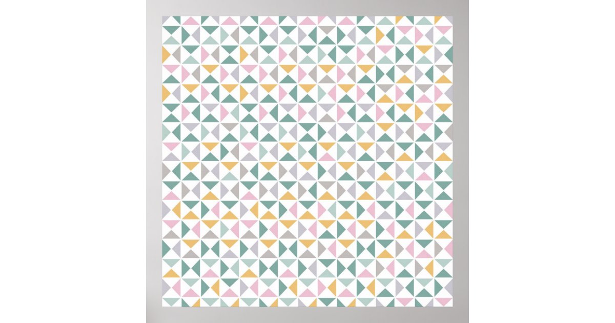 Geometric Triangles Poster | Zazzle