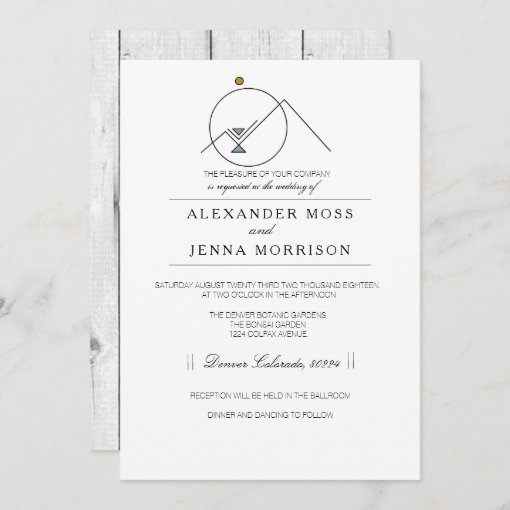 Geometric Tribal Mountain | Modern Customizable Invitation | Zazzle