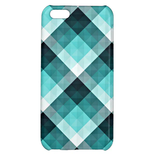 Geometric Turquoise Pattern iPhone Case | Zazzle