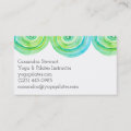 Geometric watercolor design green blue Arches Business Card | Zazzle
